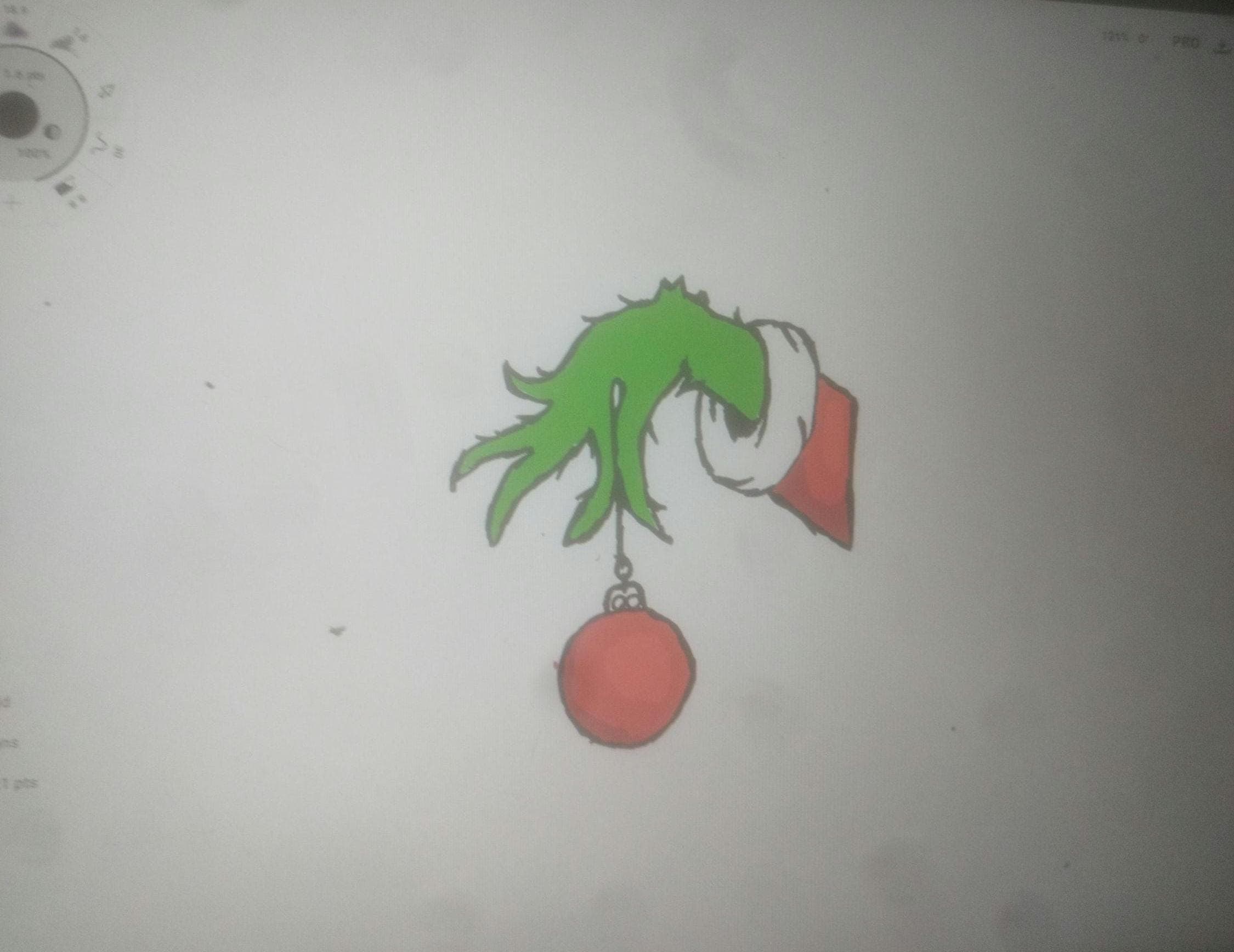 Grinch Bauble Hand Drawn Digitally - Etsy