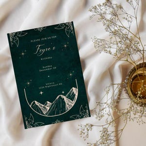 Acotar-inspired Birthday Invitation | Velaris Night Court Theme ...