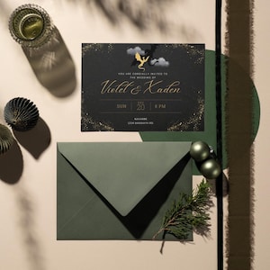 Fourth Wing Inspired Wedding Invitation | Digital Download - Etsy
