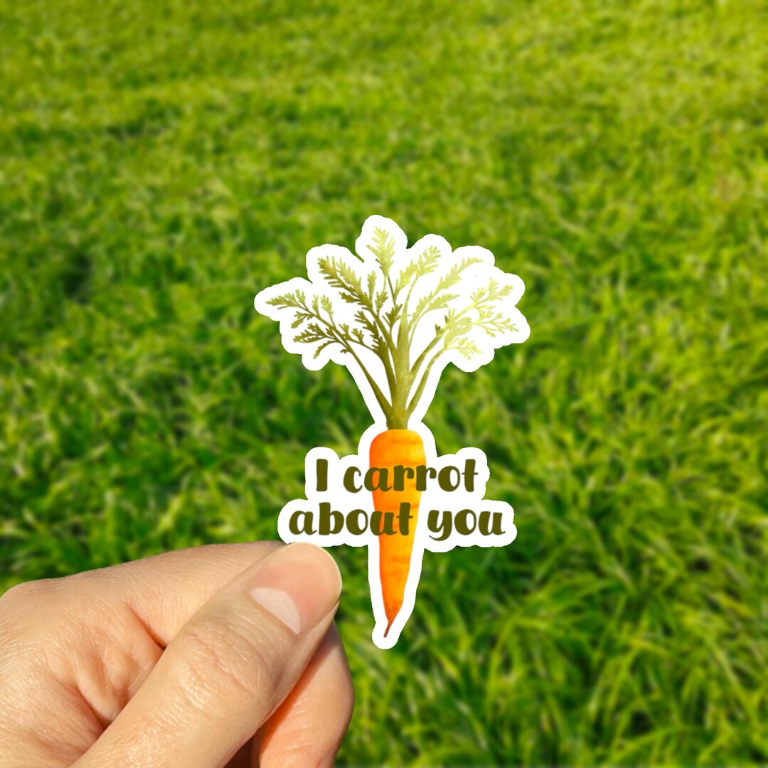 I Carrot About You Sticker, Funny Carrot Sticker, Sarcastic Sticker ...