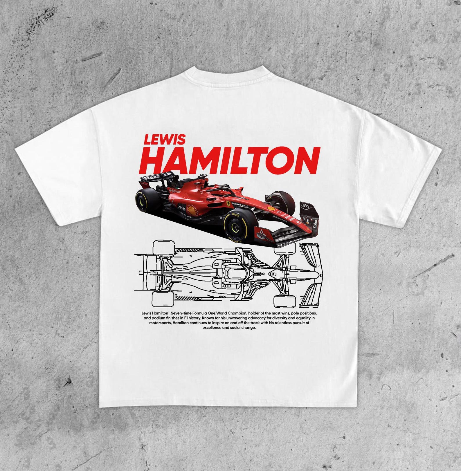 Lewis Hamilton F1 T-shirt: Formula One Racing Tee - Etsy