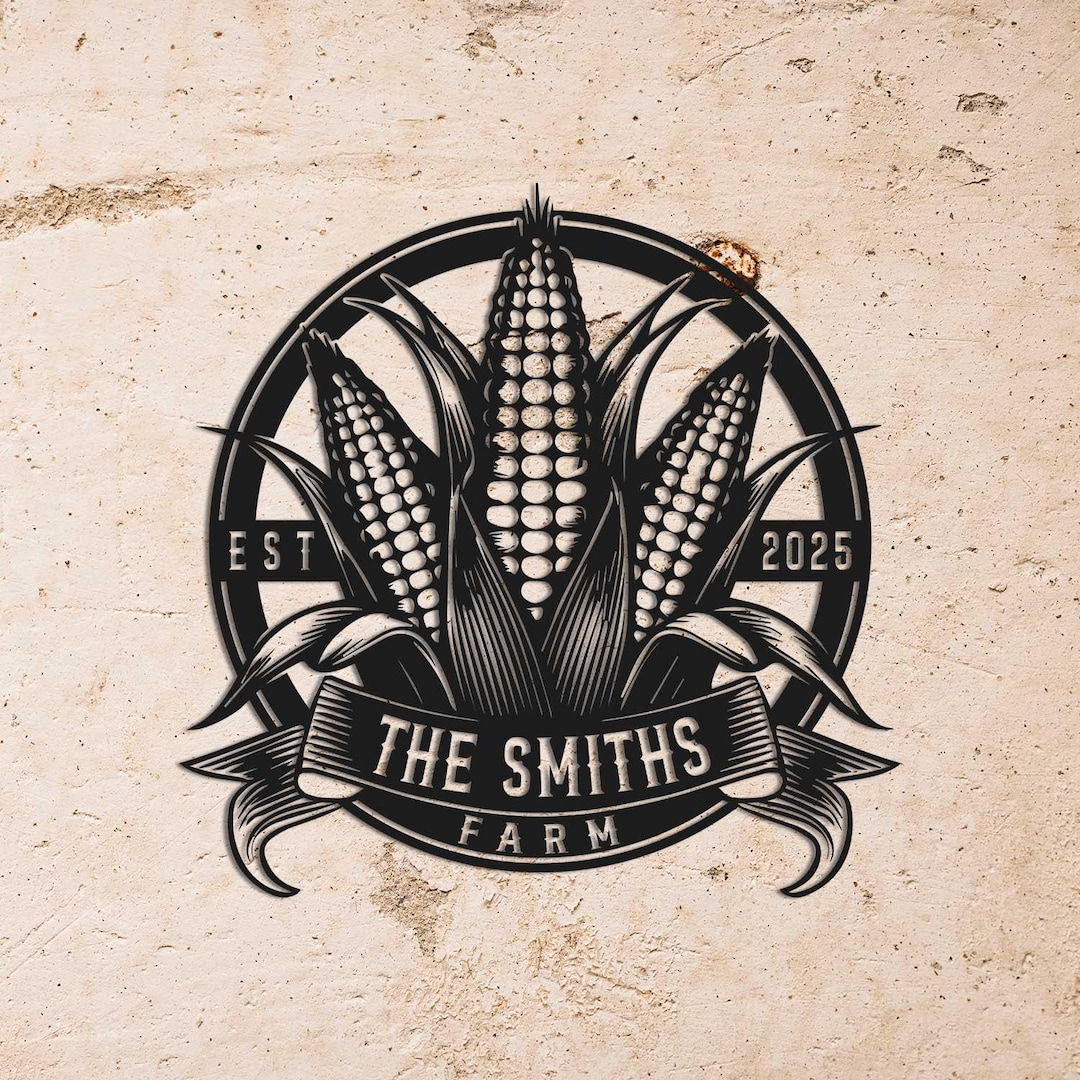 Custom Corn Metal Sign, Vegetable Metal Sign, Corn Farm Outdoor Sign ...
