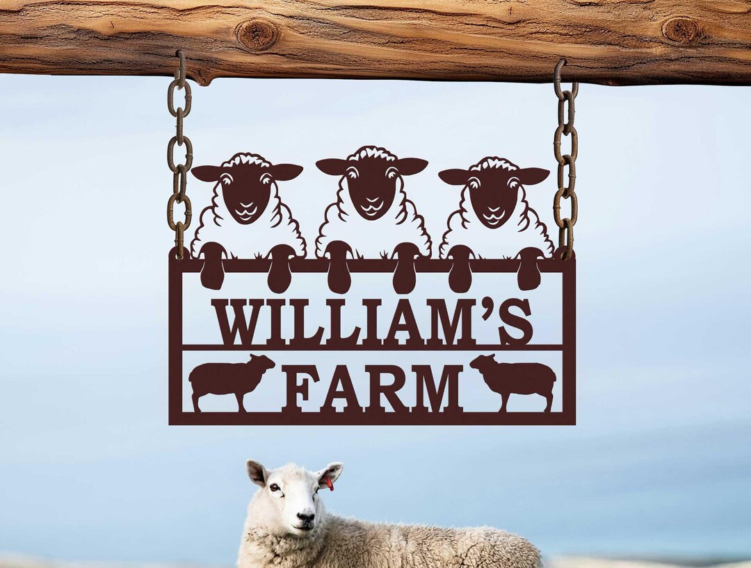 Custom Goat Farm Sign, Metal Goat Wall Art, Goat Farm Decor ...