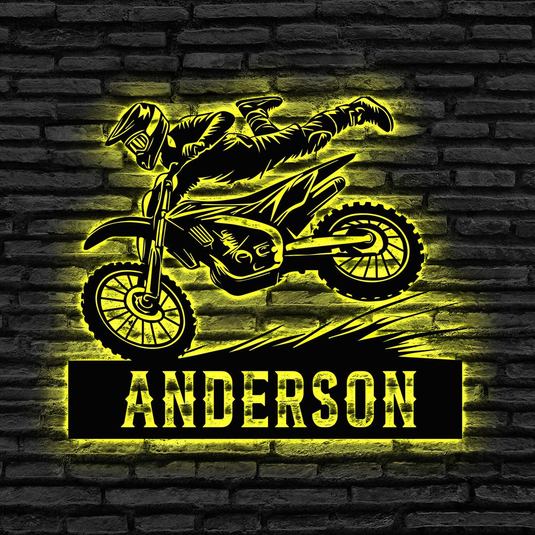 Custom Motorcycle Sign, Motorbike Motorcycle Metal Wall Art ...