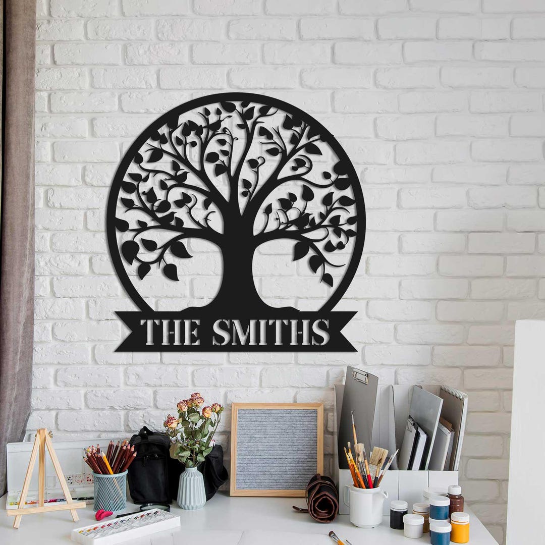 Personalized Tree of Life Metal Sign, Tree of Life Decoration, Family ...