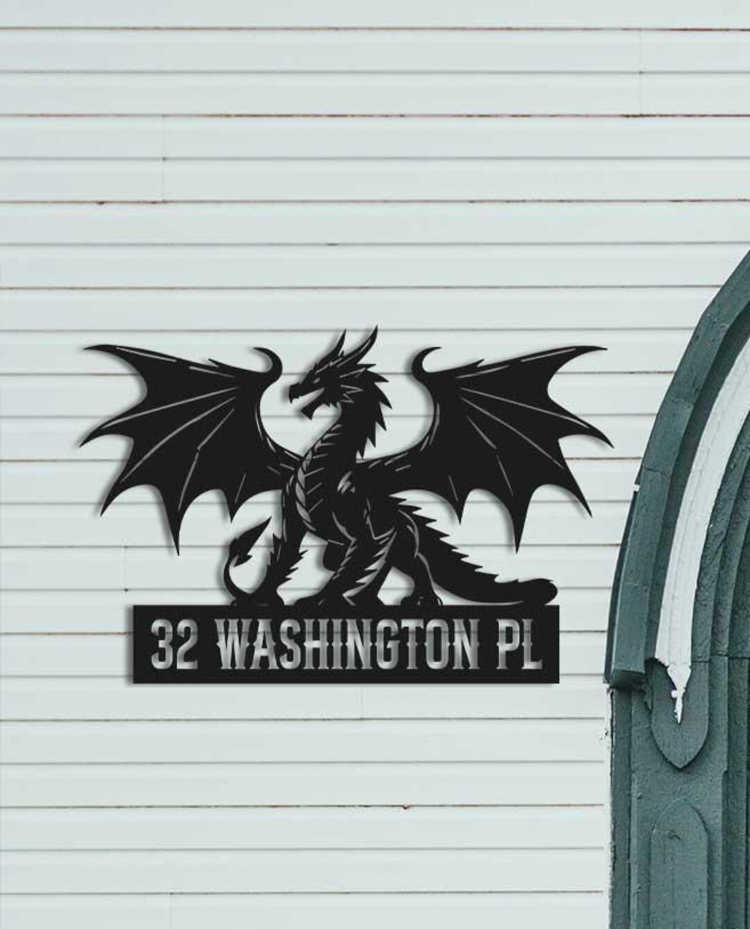 Custom Dragon Address Sign Dragon Metal Sign -dragon House Number Sign ...