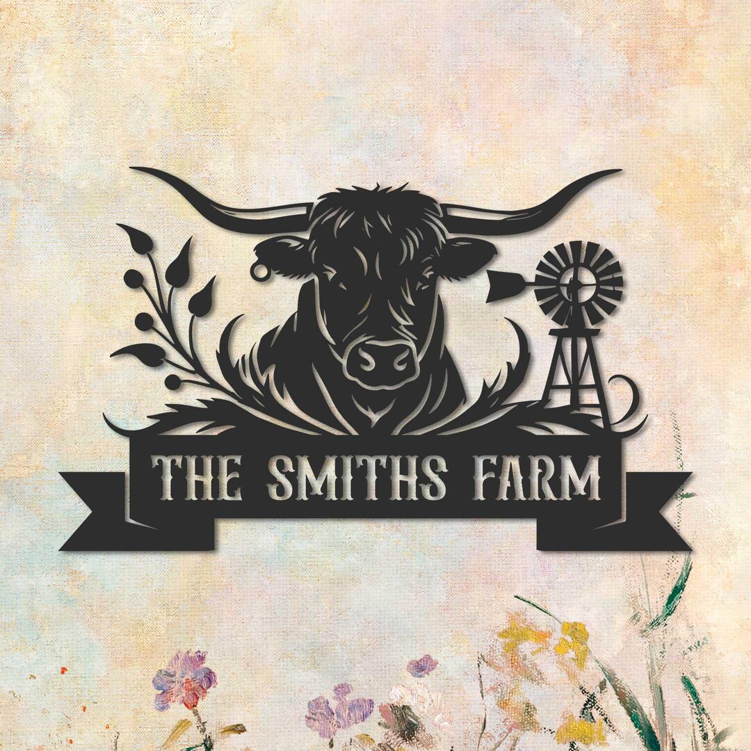 Custom Cowboy Ranch Sign, Western Cowboy Sign, Metal Cowboy Sign, Farm ...