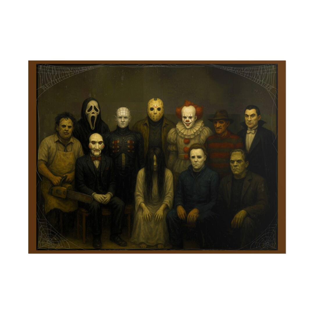 Horror Movie Poster, Spooky Monsters Poster, Retro Halloween Poster ...