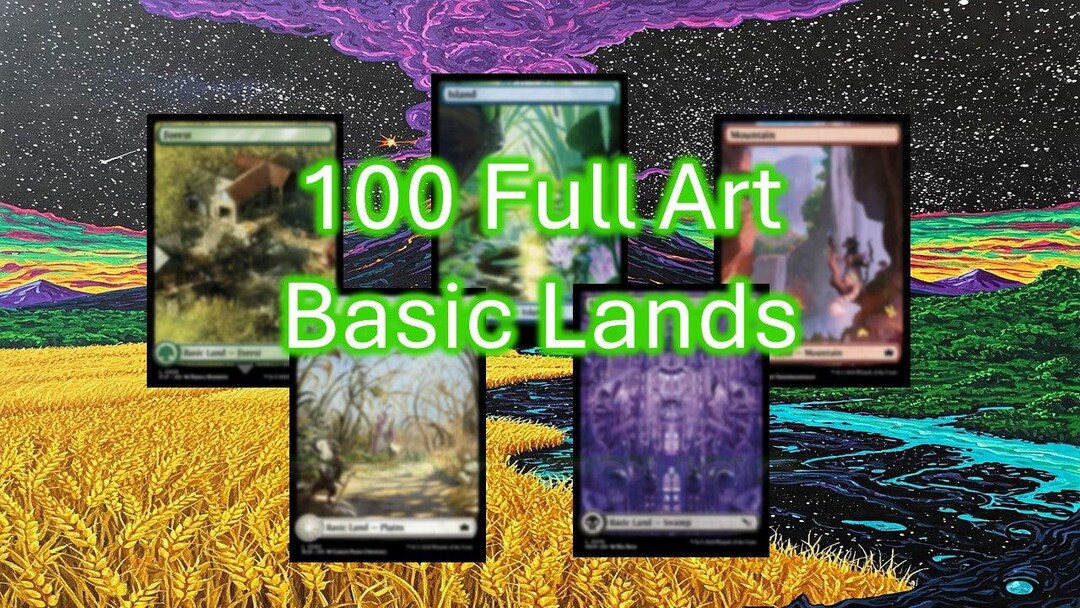 MTG 100 Full Art Basic Lands Magic the Gathering - Etsy