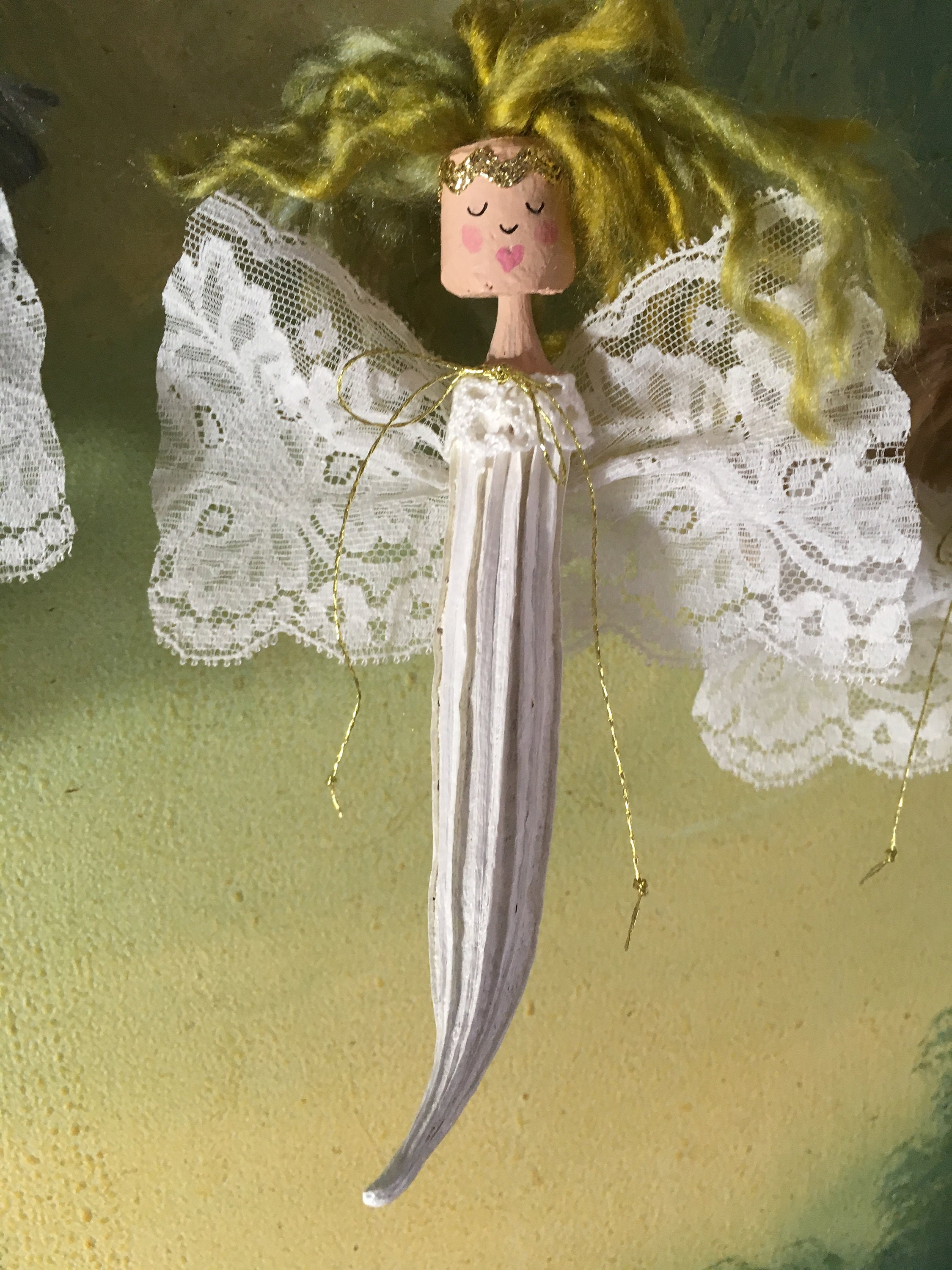Okra Angel Ornament, Quirky Collectible Doll Ornament, Unique Valentine ...