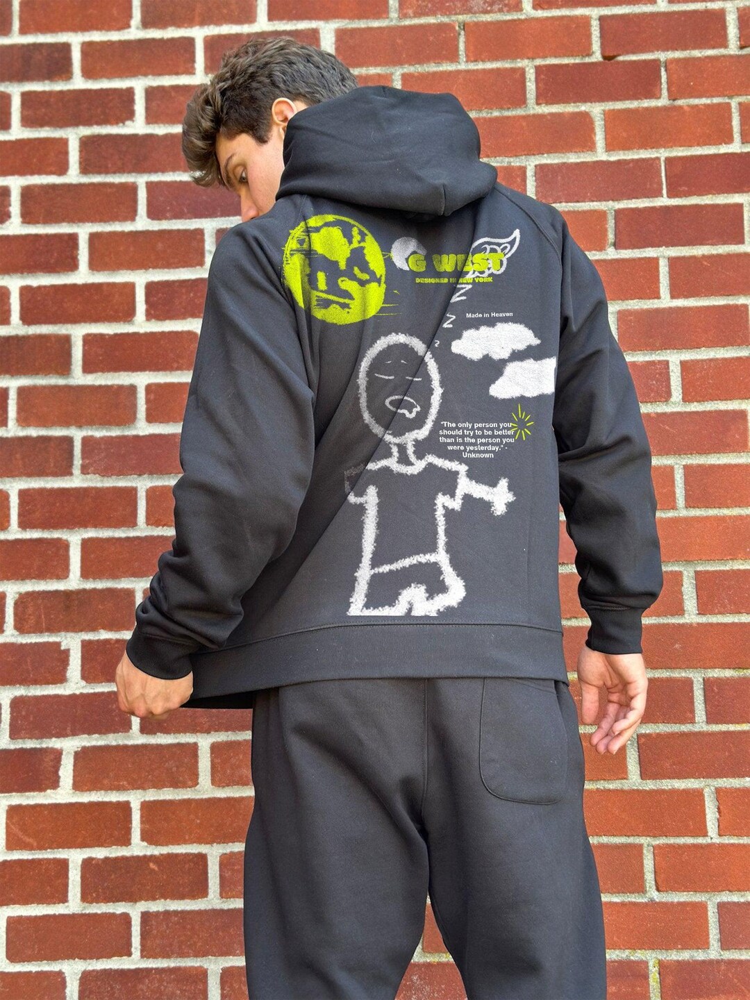 G West Stick Figure Heavy Premium Hoodie - Etsy