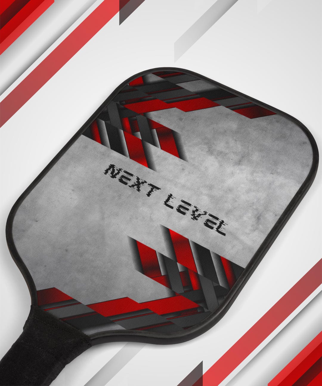 NEXT LEVEL Pickleball Paddle Set Modern Metallic Design With Geometric ...