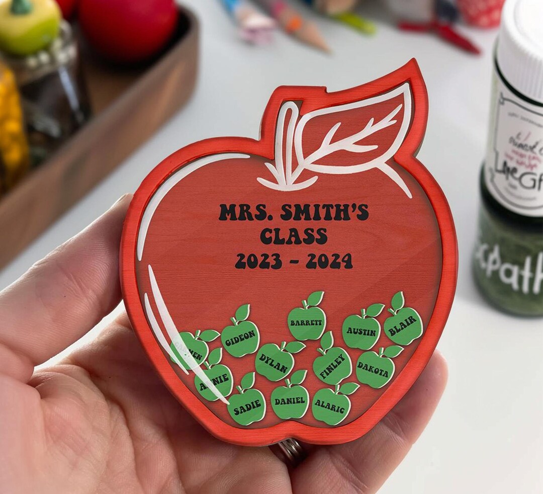 Personalized Teacher Fridge Magnet, Student Names Keepsake, Teacher ...