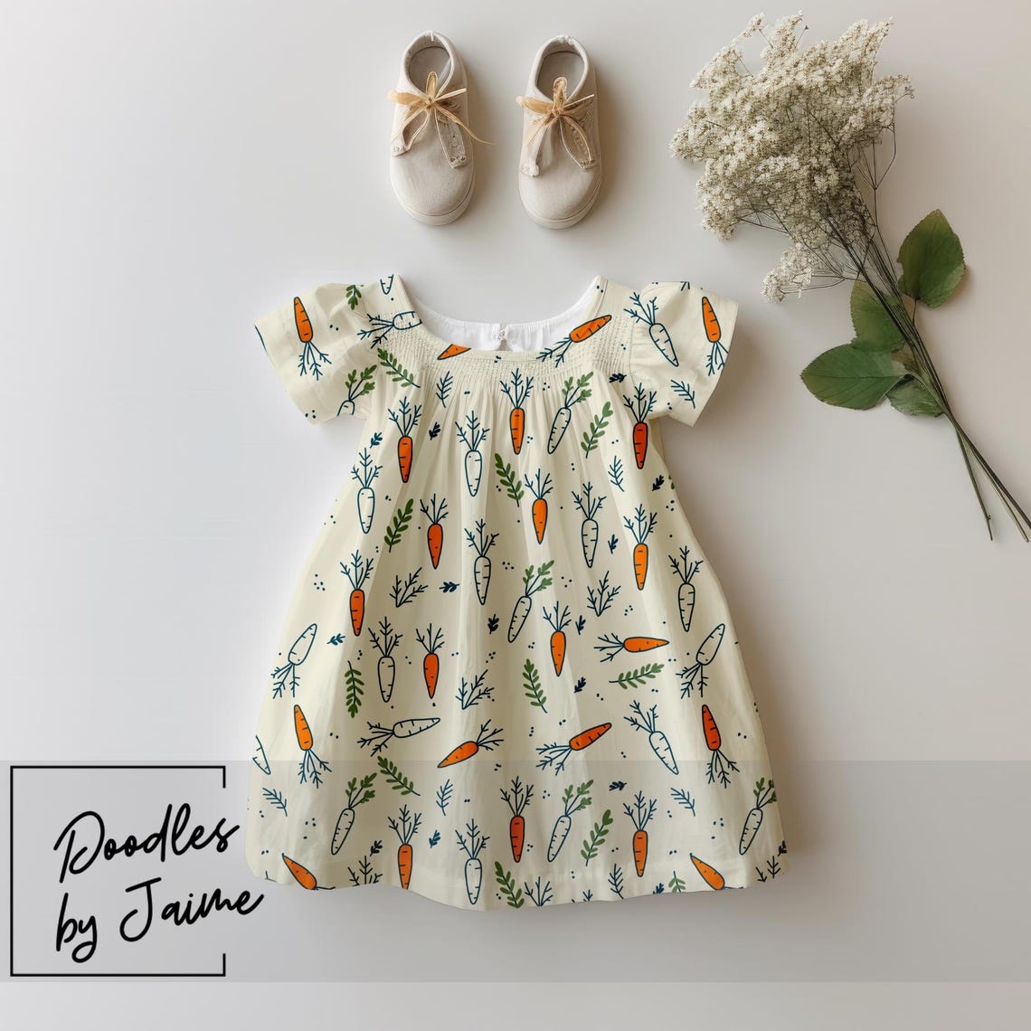 Spring Crunch Hand Drawn Carrots Seamless Pattern - Etsy