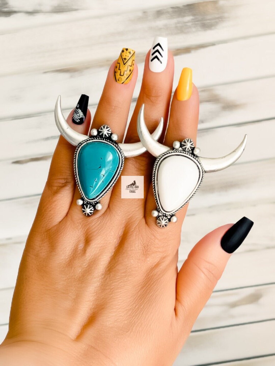 Longhorn Steer Cow Head Cuff Ring, Western Ring, Western Jewelry ...