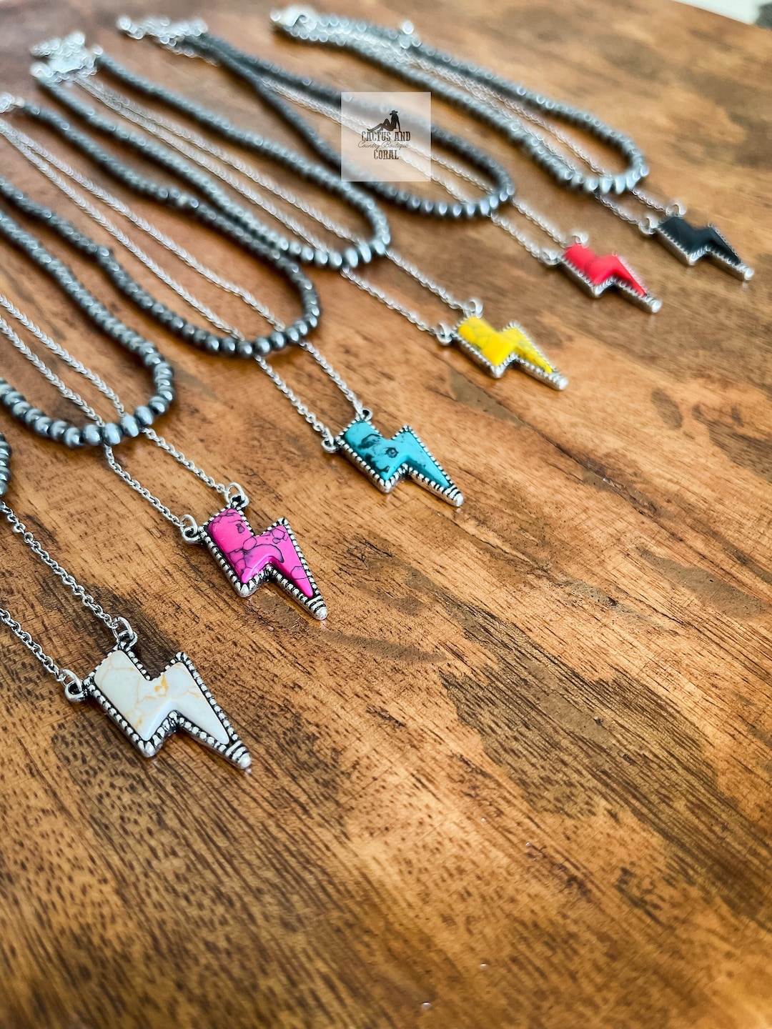 Turquoise Lightning Bolt 2 Strand Layered Choker Necklace, Thunder ...