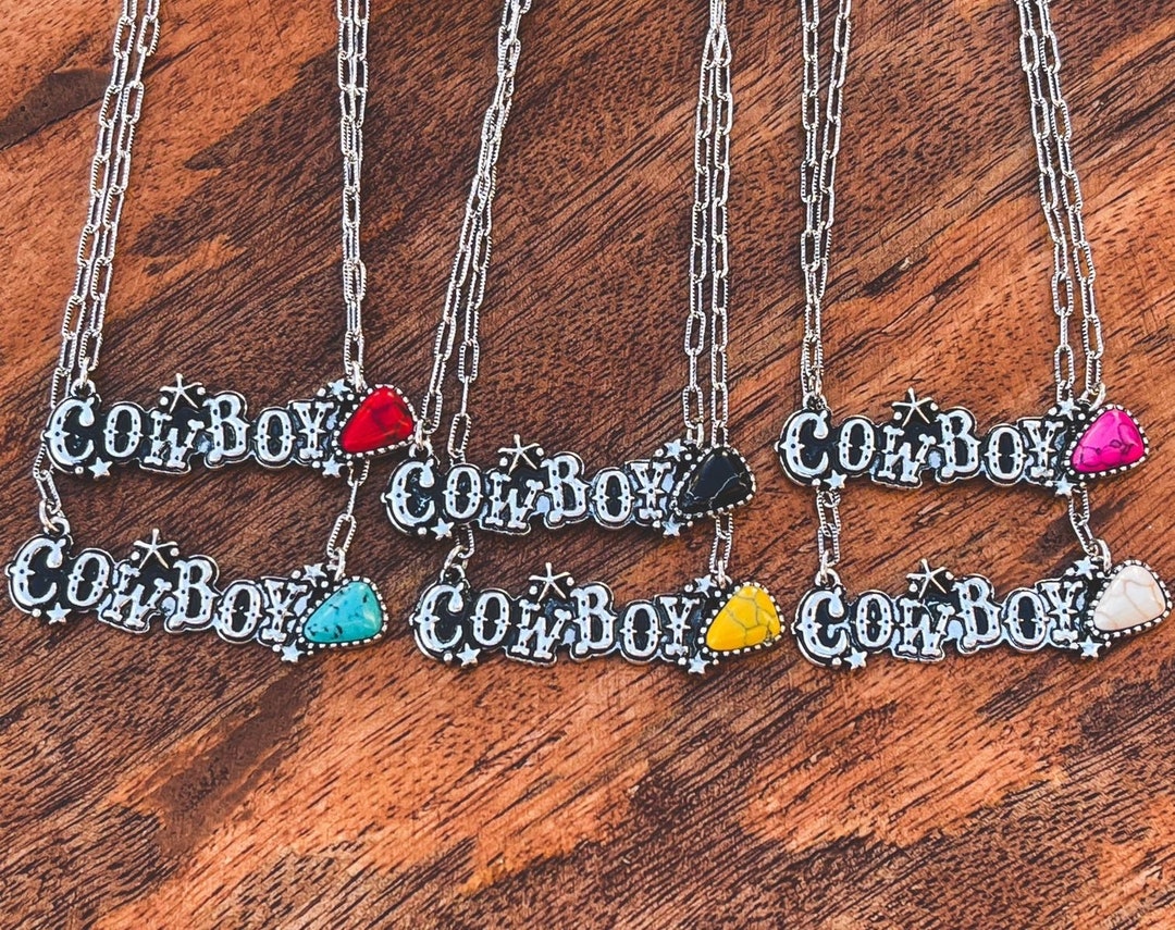 Western Jewelry Natural Stone Cowboy Necklace - Etsy