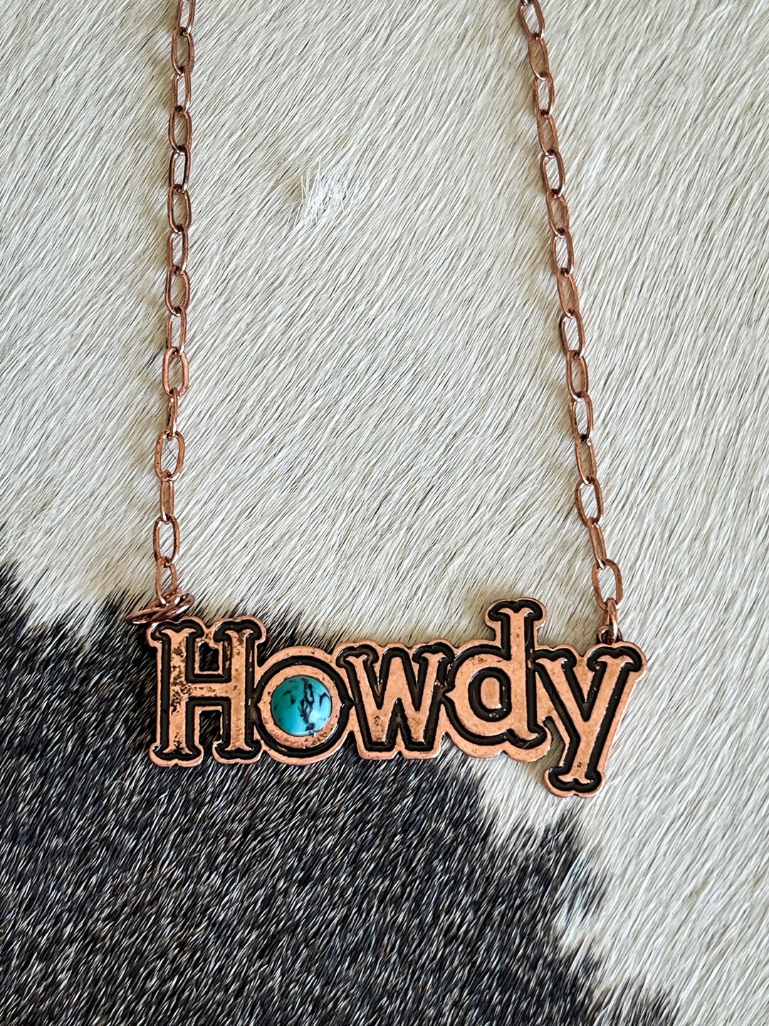 Turquoise and Copper Howdy Necklace, Western Jewelry, Western Necklace ...