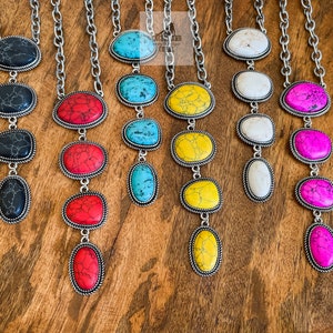 Western Y Natural Stone Necklace, Western Jewelry, Southwestern Santa ...