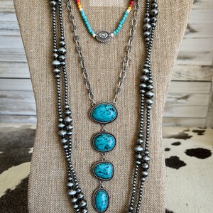 Western Y Natural Stone Necklace, Western Jewelry, Southwestern Santa ...