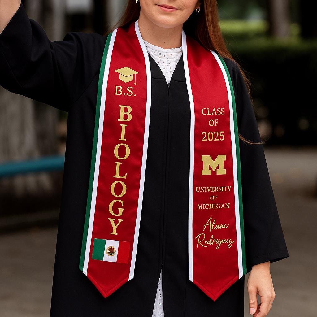 Custom Graduation Stole Class of 2025 – Personalized Text, Logo ...
