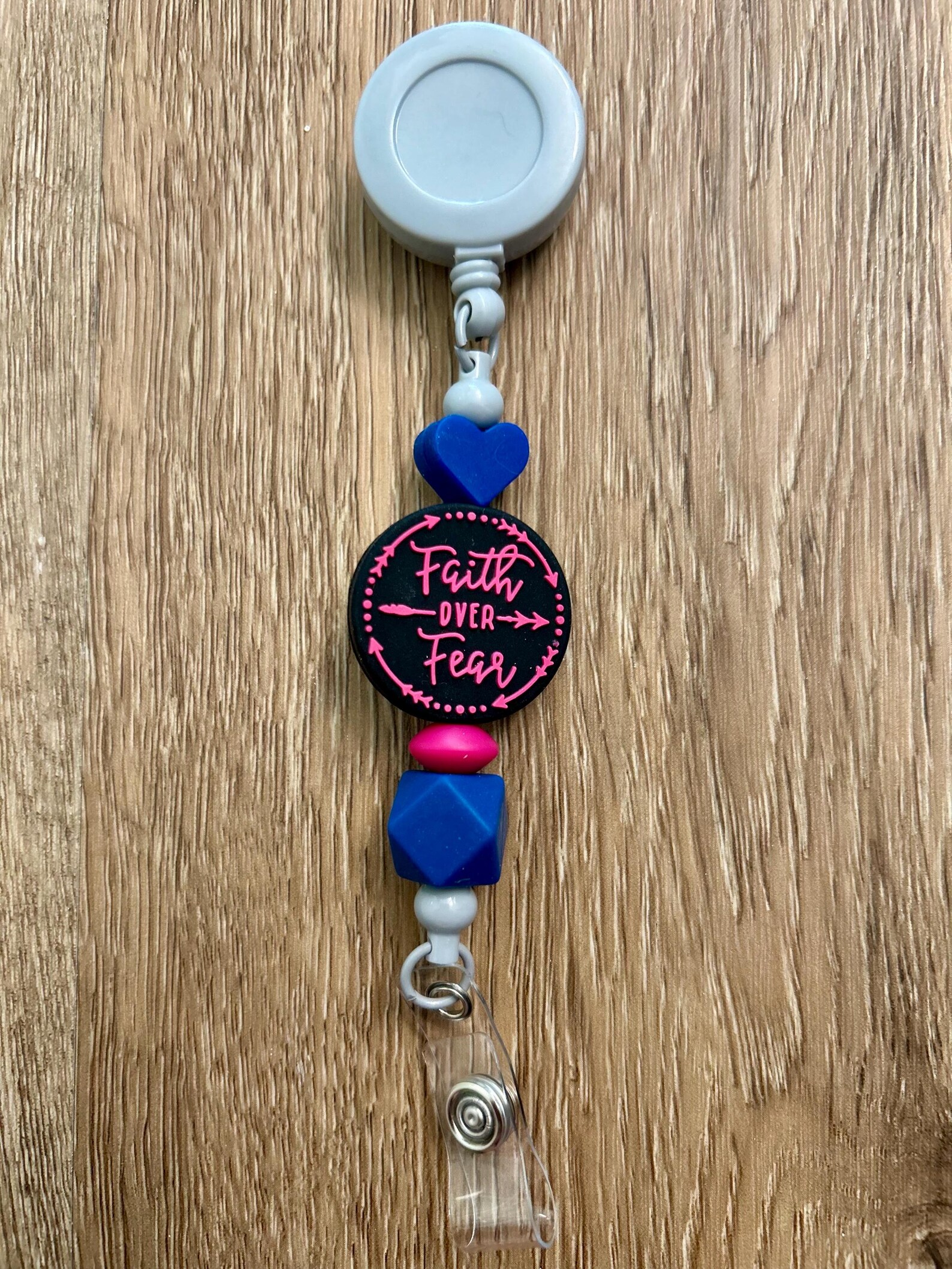 Faith and Hearts Beaded Badge Reels - Etsy