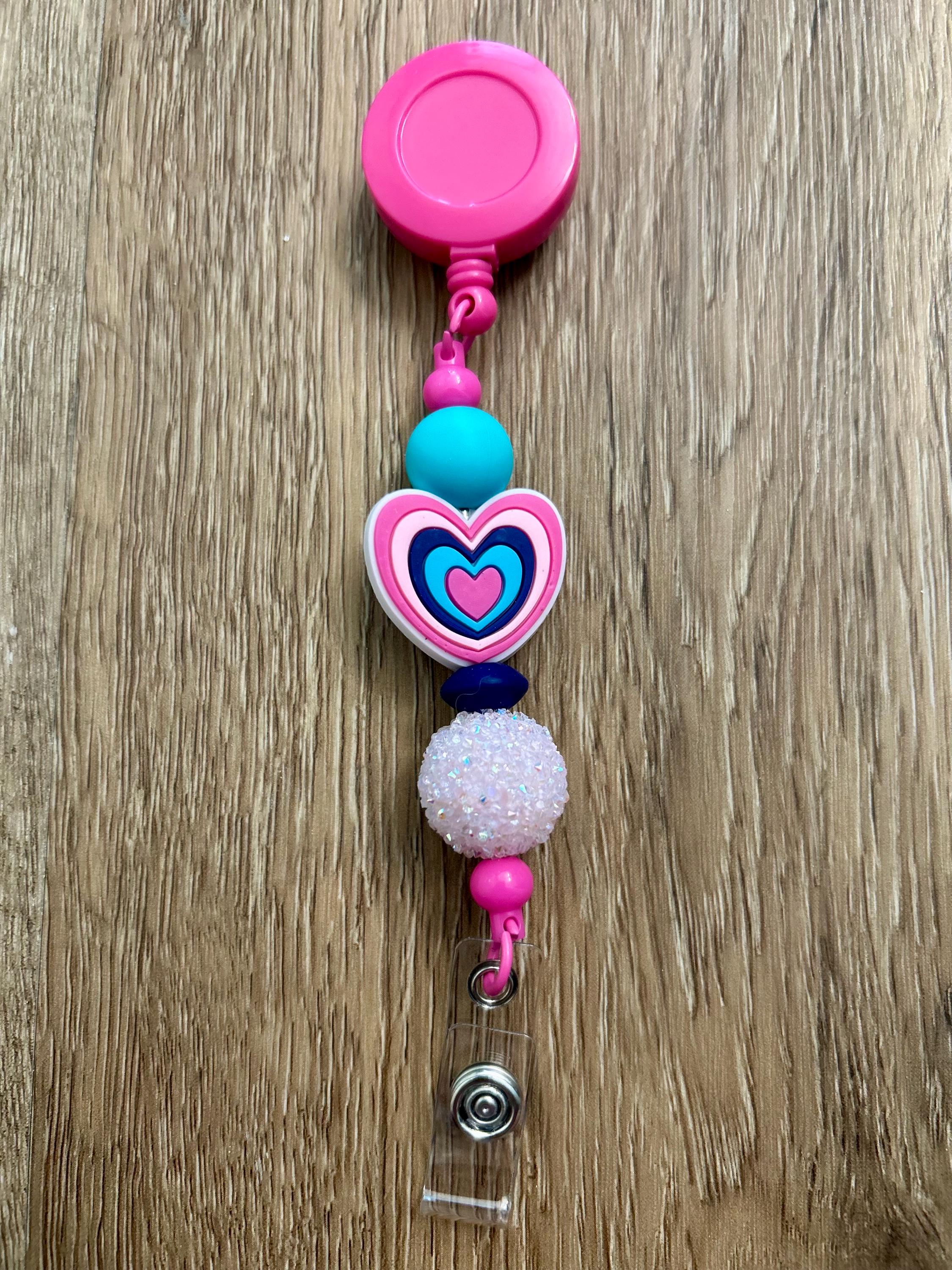Faith and Hearts Beaded Badge Reels - Etsy