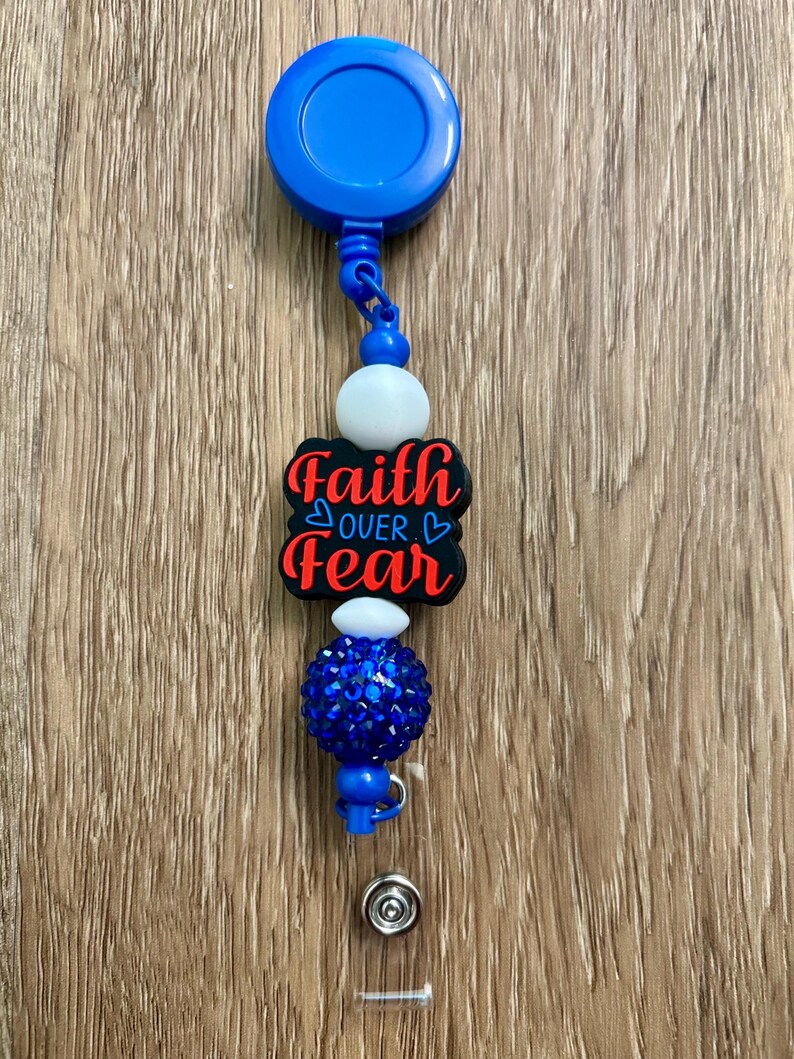 Faith and Hearts Beaded Badge Reels - Etsy