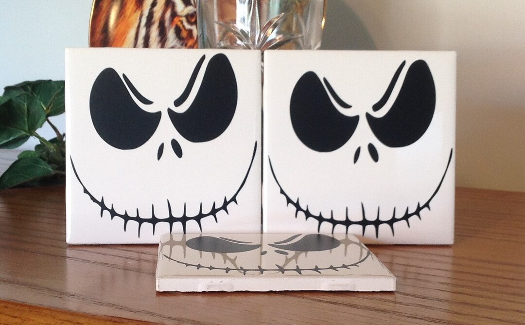 Jack Skellington Ceramic Coaster (3 in Set) - Etsy