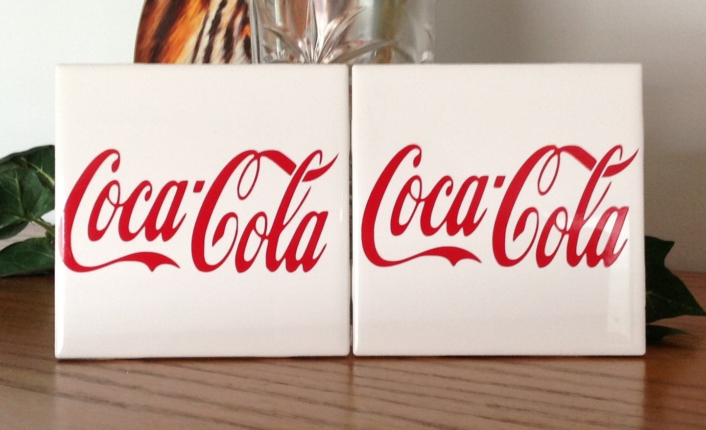 Coca Cola Ceramic Tile Coaster (2 in Set) - Etsy