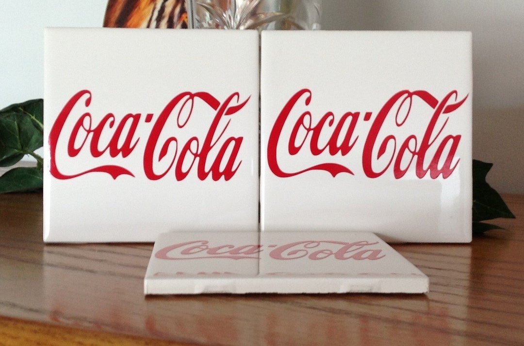 Coca Cola Ceramic Tile Coaster (3 in Set) - Etsy