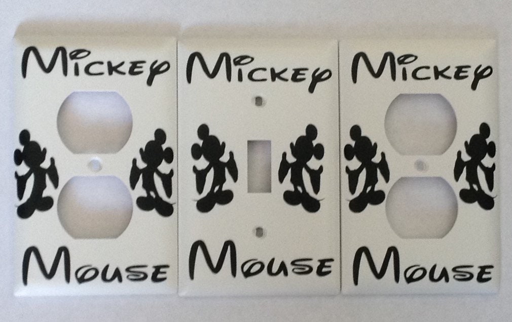 Mickey Mouse Switch Plate/outlet Covers - Etsy