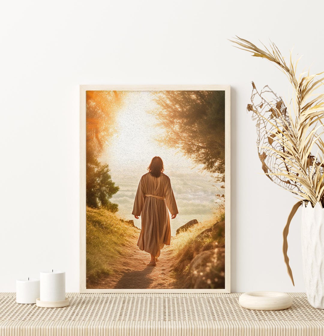 Jesus Christ Walking , Christian Art, Digital Jesus Portrait, I Will ...