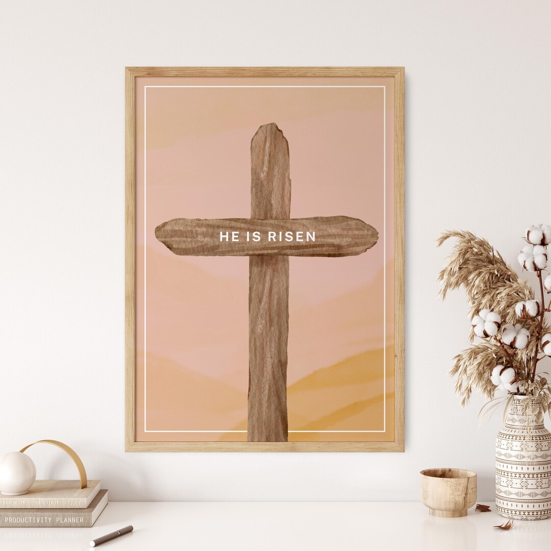 He is Risen, He is Risen Poster, Christian Poster, Christian Wall Art ...