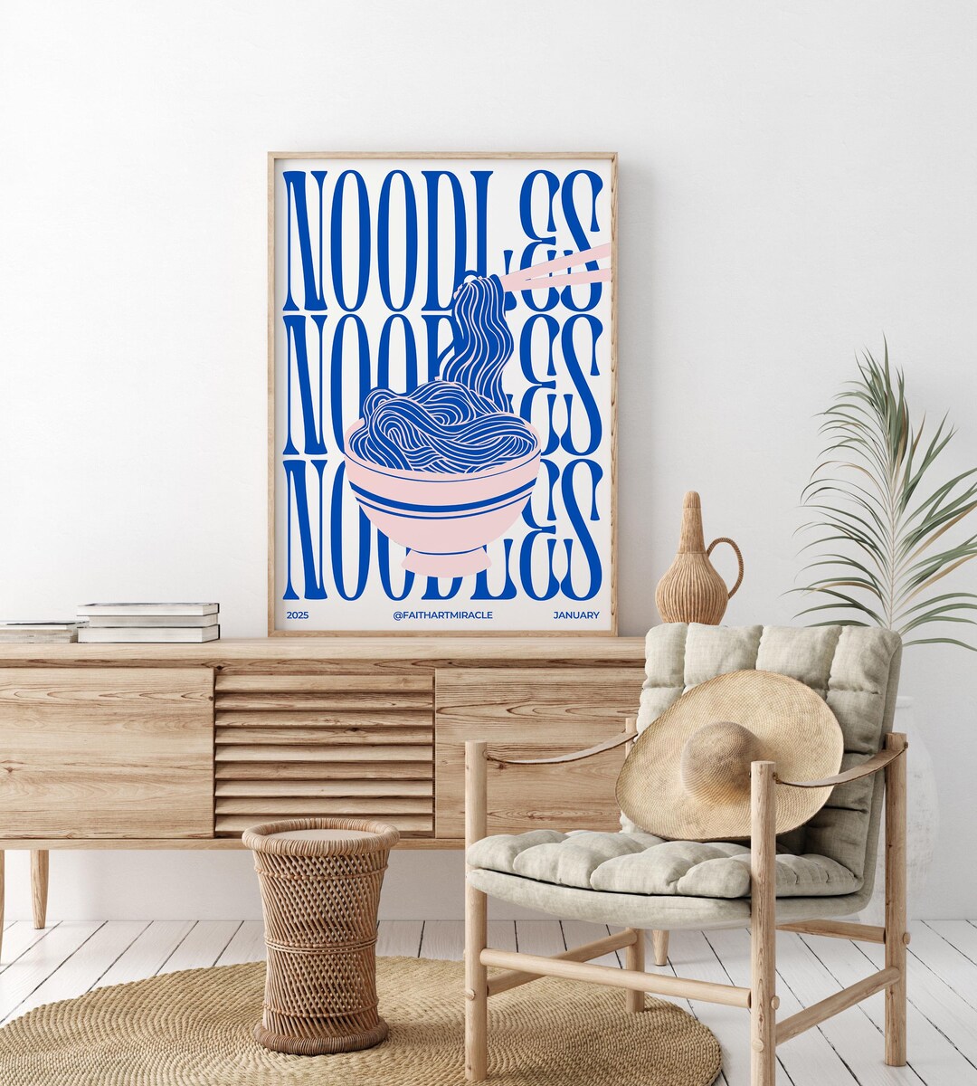 Noodles Wall Art, Aesthetic Kitchen Wall Prints Digital Download ...