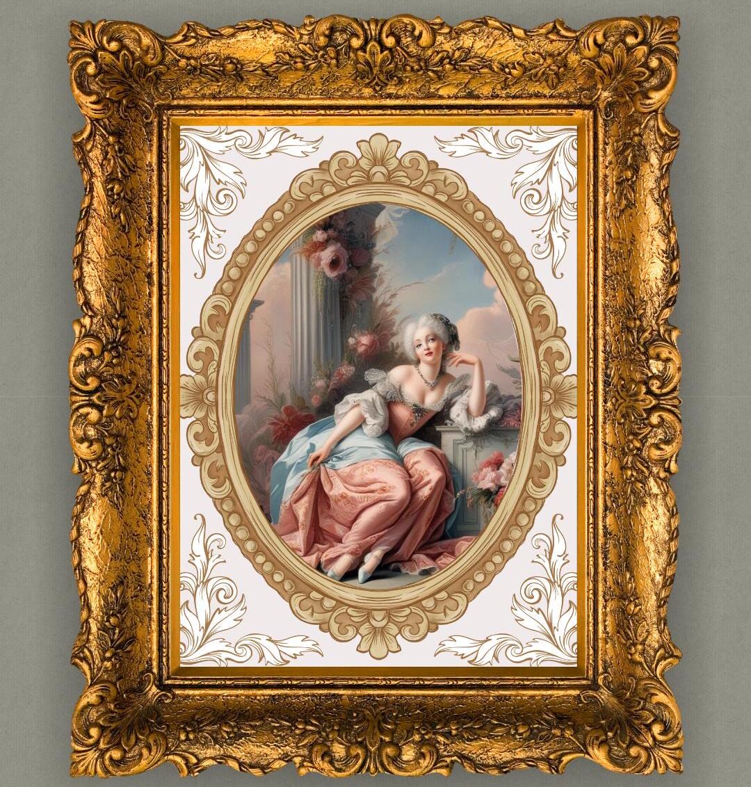 Rococo Coquette Wall Art, Vintage Victorian Wall Art, Art Nouveau ...