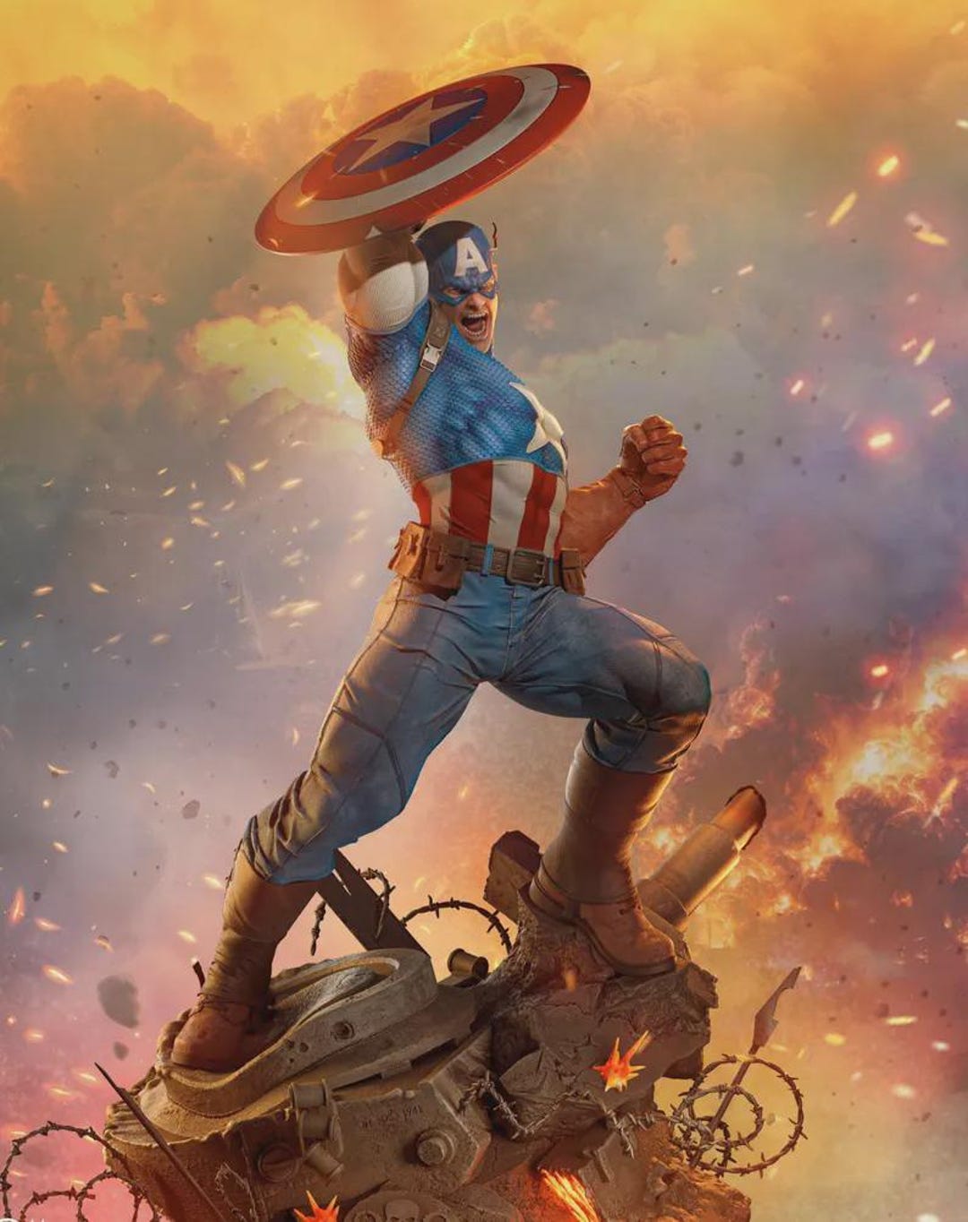 Captain America - STL File for 3D Printing - Etsy