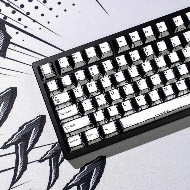 Black and White Keycaps - Etsy
