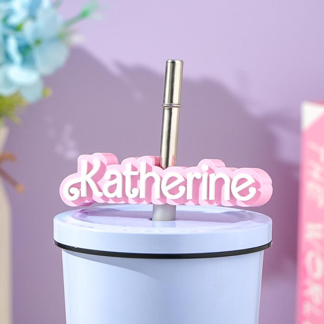 Printed Name Straw Topper - Personalized 3D Printed Party Favor ...