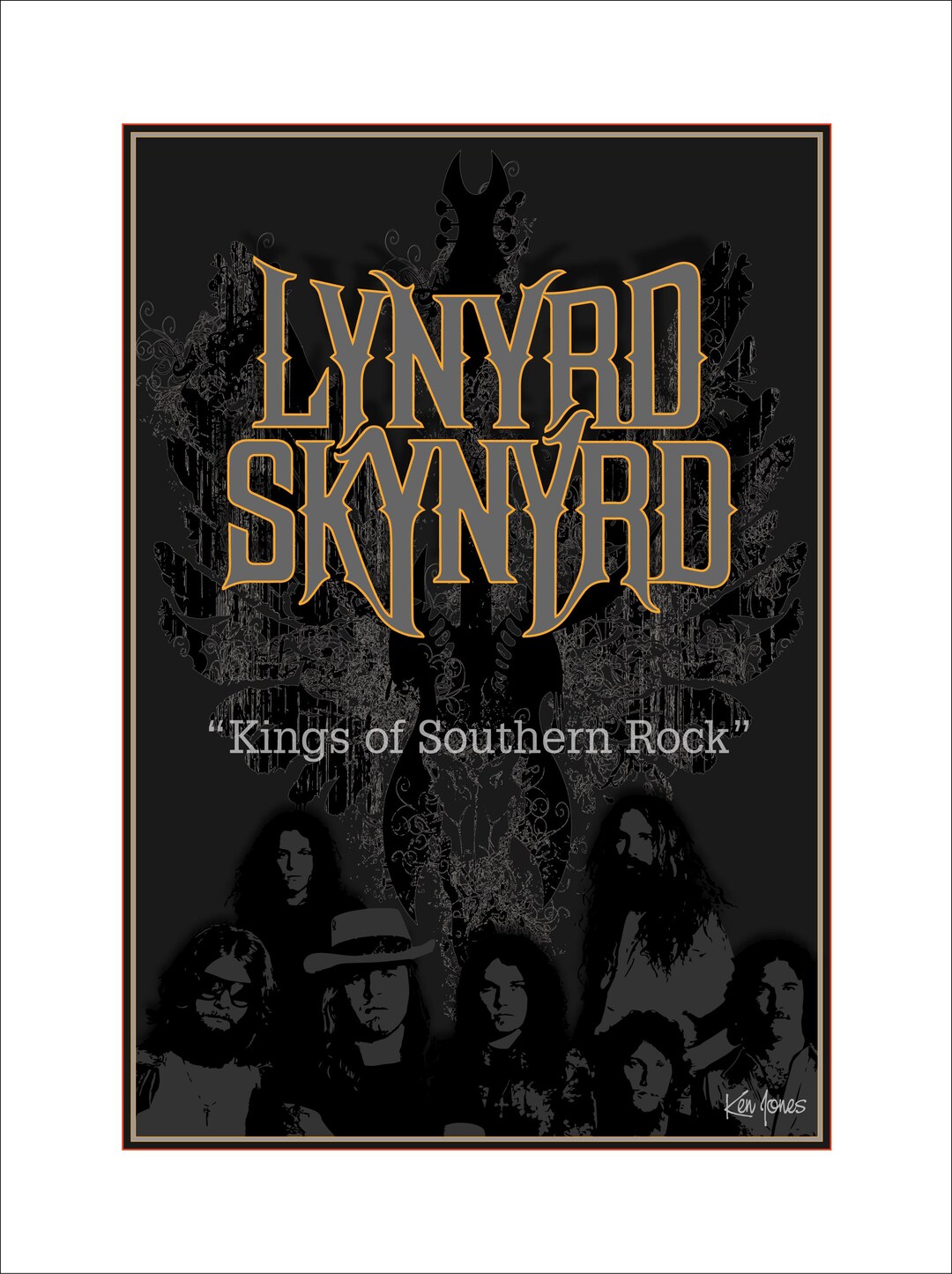 Lynard Skynrd "kings of Southern Rock" Poster Print Digital File - Etsy