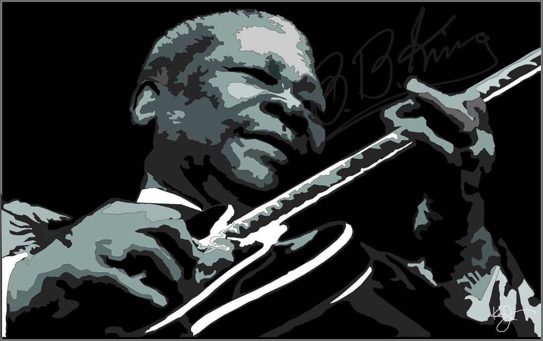 B.B. King Art Print: Blues Legend Poster (digital Download) - Etsy