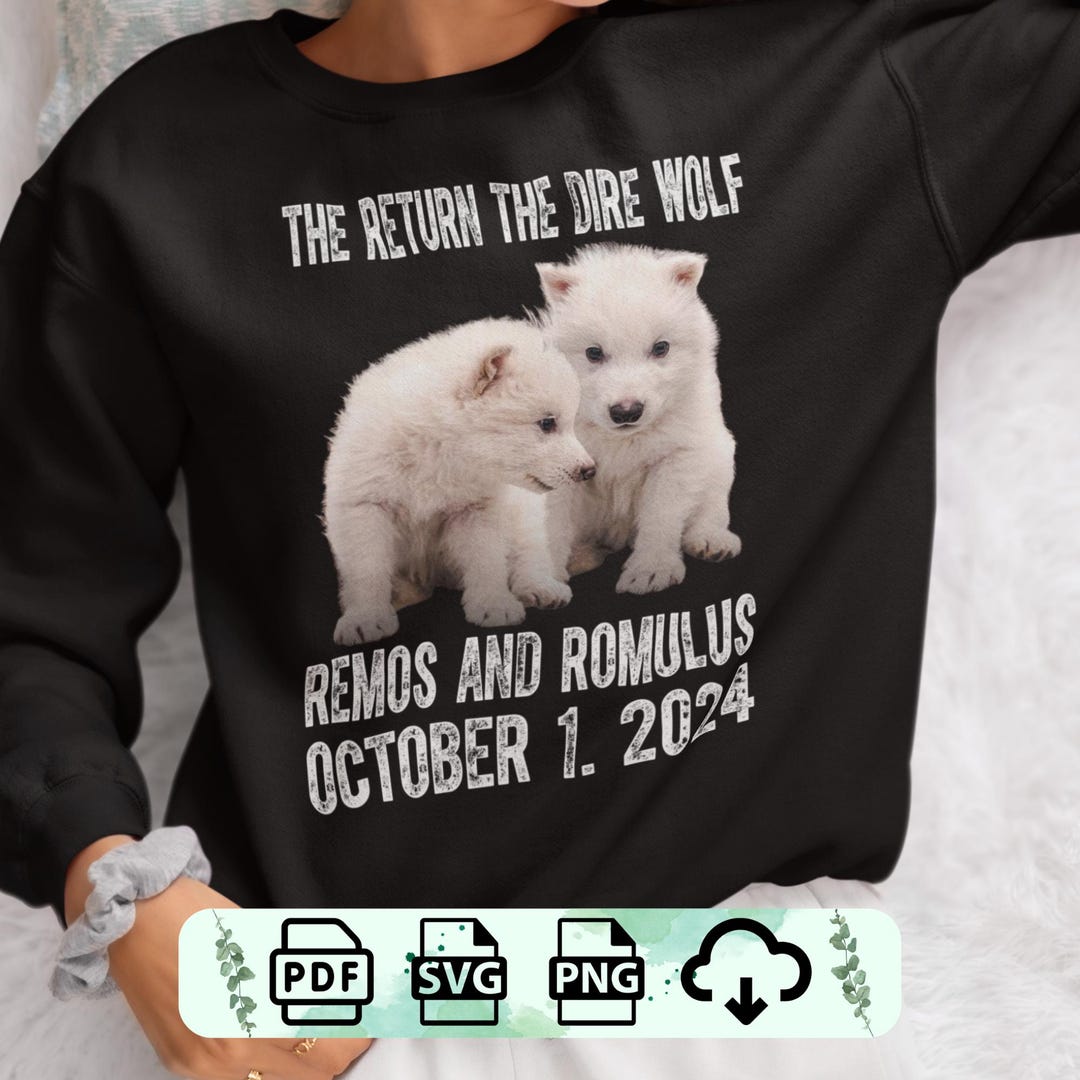 The Return of the Dire Wolf Remos and Romulus 2024 PNG, Funny Trend Png ...