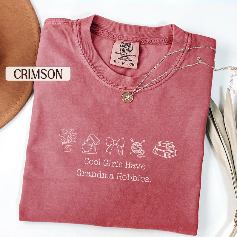 Girls Have Grandma Hobbies Shirt, Funny Cottagecore, Knitting Baking ...