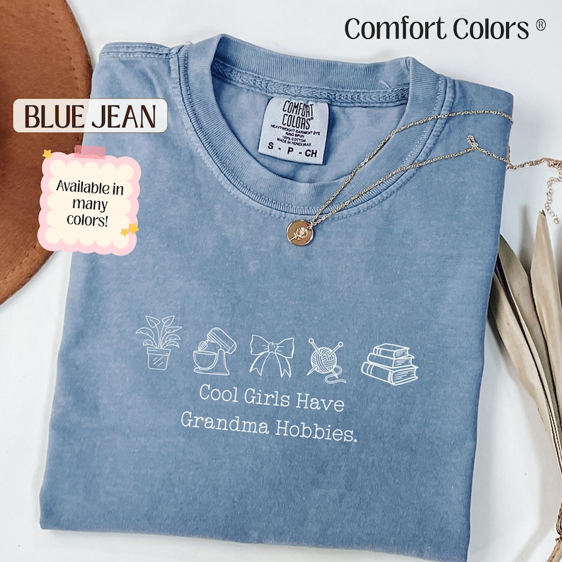 Girls Have Grandma Hobbies Shirt, Funny Cottagecore, Knitting Baking ...