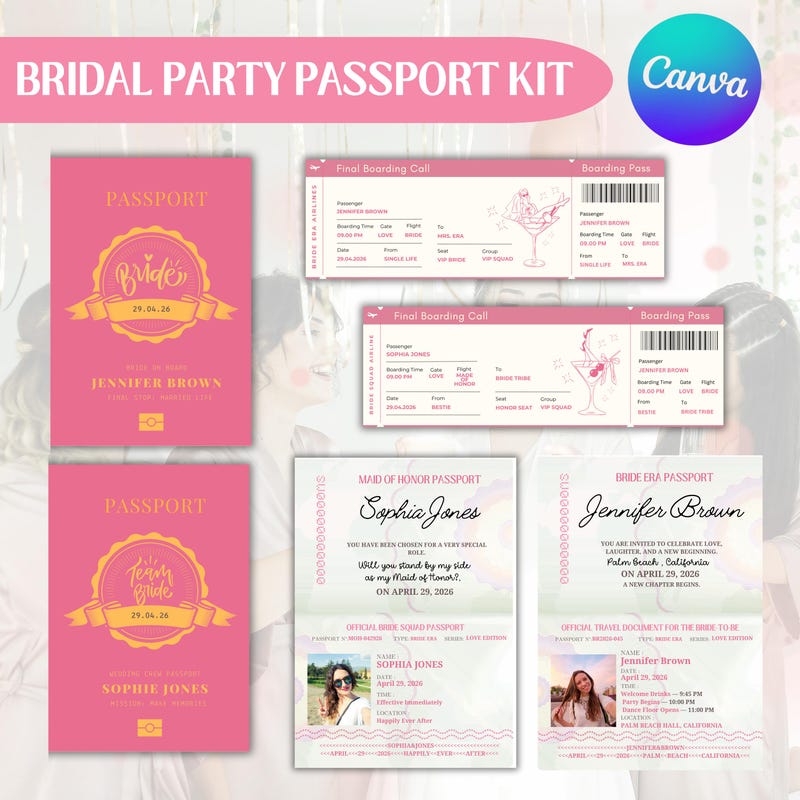 Passport Wedding Invitations - Etsy