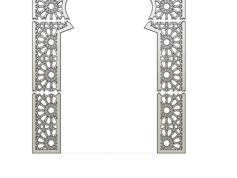 Islamic Mihrab Arch Wall Panel Laser Cut CNC File (digital Download, 2m ...