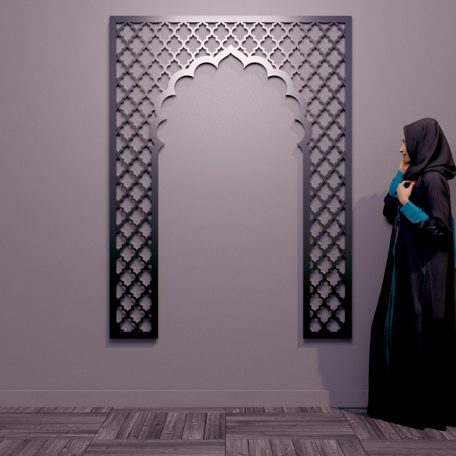 Islamic Mihrab Arch Wall Panel 2m X 1.5m Laser Cut File | CNC Muslim ...