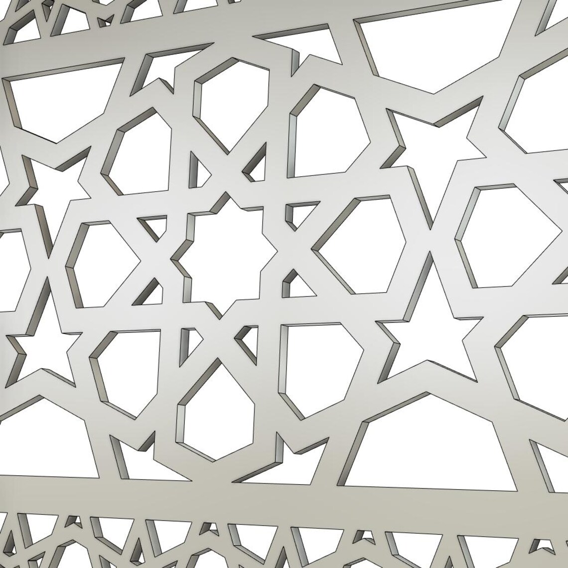 Islamic Geometric Wall Panel – 3D Arabesque Pattern (digital Download ...