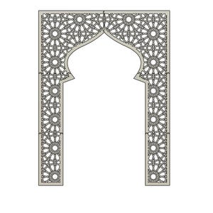 Islamic Mihrab Arch Wall Panel Laser Cut CNC File (digital Download, 2m ...