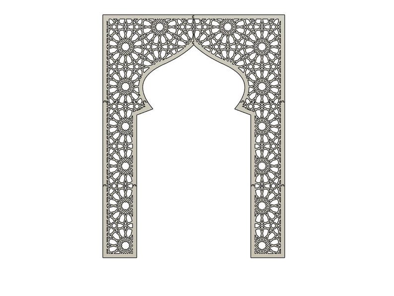 Islamic Mihrab Arch Wall Panel Laser Cut CNC File (digital Download, 2m ...